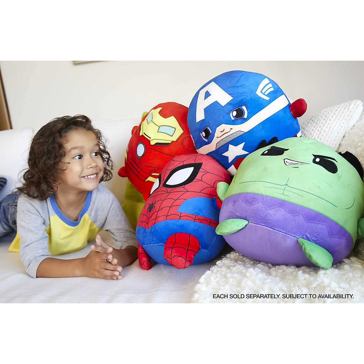 Marvel Cuutopia 10-inch Spider-Man Plush Character, Super Hero Soft Rounded Pillow Doll, Collectible Gift for Kids & Fans Ages 3 Years Old & Up