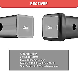 OPENROAD Adjustable Trailer Hitch Ball Mount Fits 2-Inch Receiver, 2" Tow Balls 7500lbs, 9-1/2" Drop/ 8-1/4" Rise Drop Hitch, Tow Hitch for Heavy Duty Truck with Stainless Steel Pins and Lock