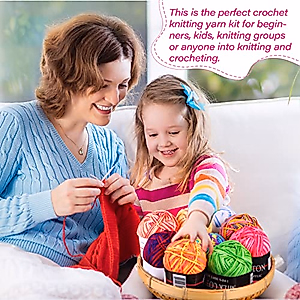 34 Rolls Acrylic Yarn for Crocheting Colorful Knitting Yarn Multi Colored Yarn Soft Rainbow Yarn Crochet Yarn for Crocheting and Knitting Craft Project