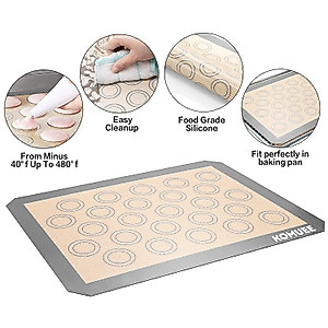 KOMUEE 9-Piece Baking Sheet, Cooling Rack with Silicone Mat Set (3 Pans + 3 Racks + 3 Mats), Stainless Steel Cookie Sheet with Cooling Rack and Baking Mat, Non Toxic & Easy Clean