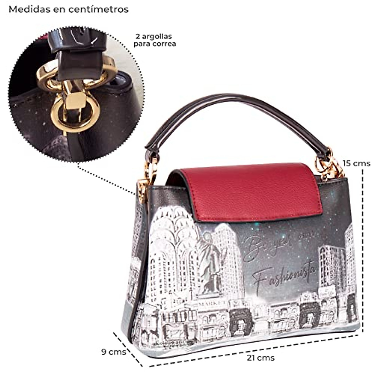 Nicole Lee Crossbody Shoulder Evening Bag Women - Colorful Snake Printed Vegan Leather Messenger Bag Strap Clutch Small Fashion Print (Sara is Soft but Strong)