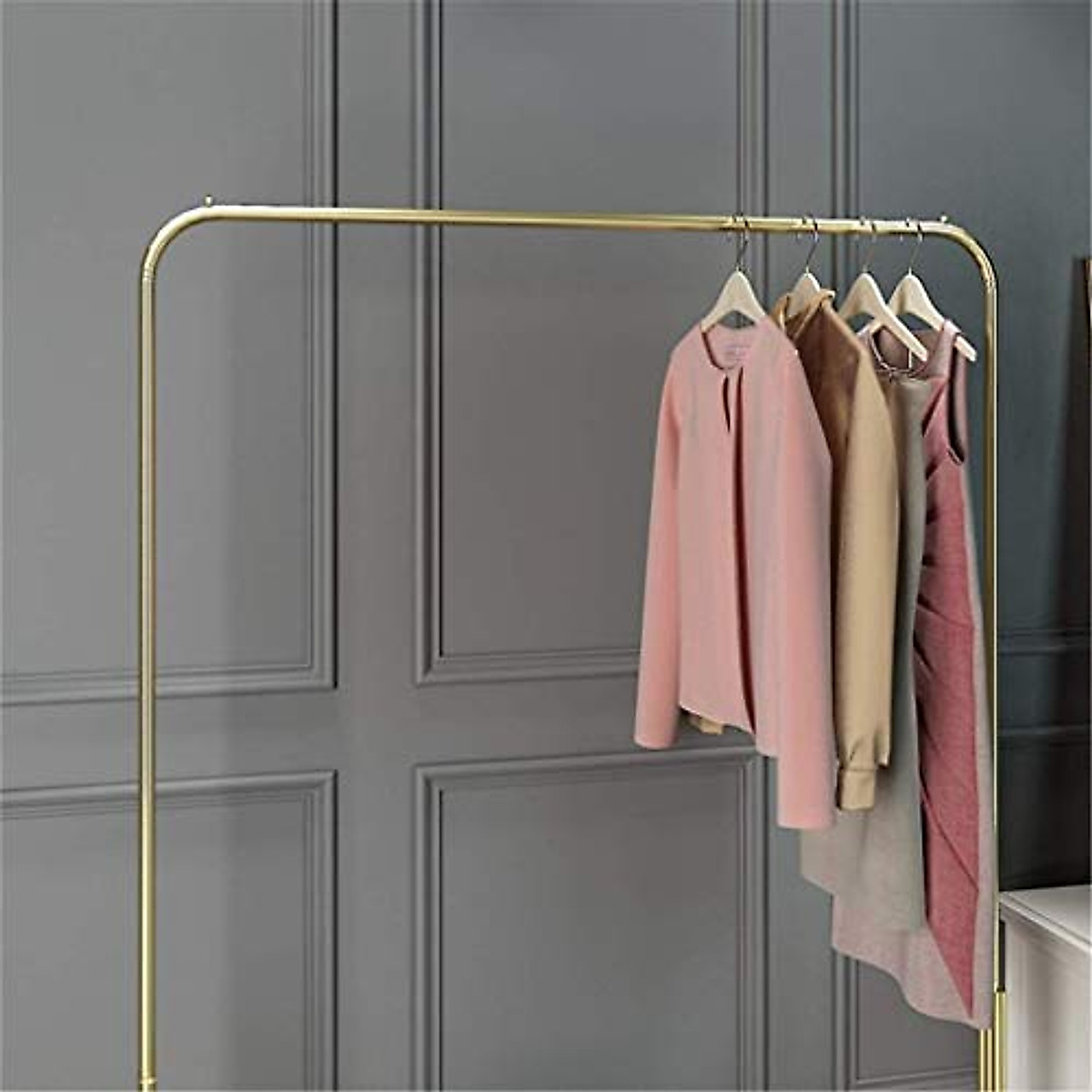 XYYXDD Iron Art Clothes Rail,Simplicity Vertical Clothing Rack Home Open Dress Jacket Display Stand Horizontal Bar Outdoor Suspension Hanging Rail/160 * 120Cm