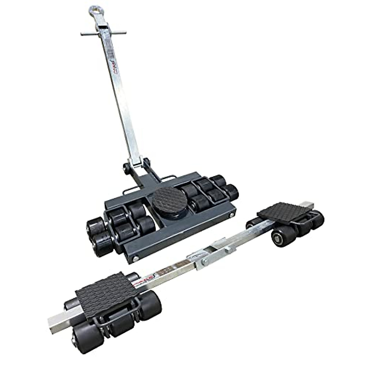 Pake Handling Tools Steerable Skates Kits- Heavy Duty Durable Machinery Moving Dolly 18 Ton Capacity (39,600 pounds)