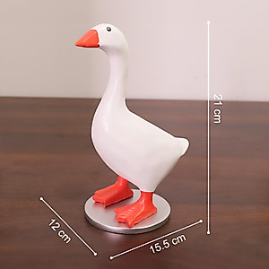 Hinittey Magnetic Goose Key Holder,Adorable Key Magnet Holder, Porch Goose Statue, Silly Goose and Weird Home Decor Funny Key Holder Decor for Table Desk Home Office New Home Housewarming Gifts