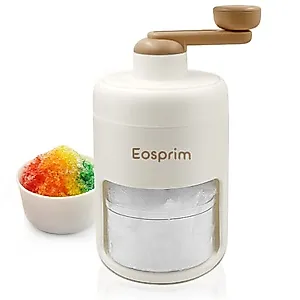 Eosprim Slushie Machine, Snow Cone Machine, Shaved Ice Machine, Icee Slushy Maker Machine Cup - Ice Cream, Snowcone, Kakigori, Bingsu, Cocktail Maker, Manual Crushed Ice Crusher Shaver For Kids Home