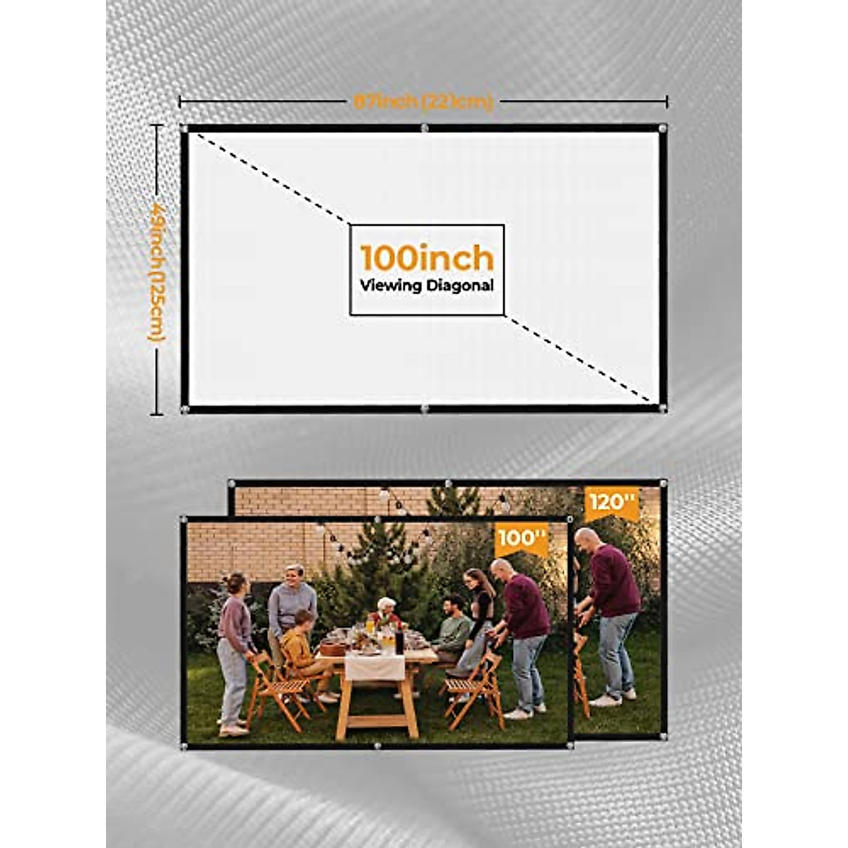 WEWATCH Native 1080P Mini Projector, 13500 Lumens Portable WiFi Bluetooth Projector, with 12 inch Tripod Stand, with 100 Inch Projector Screen, Movie Projector for Home Outdoor