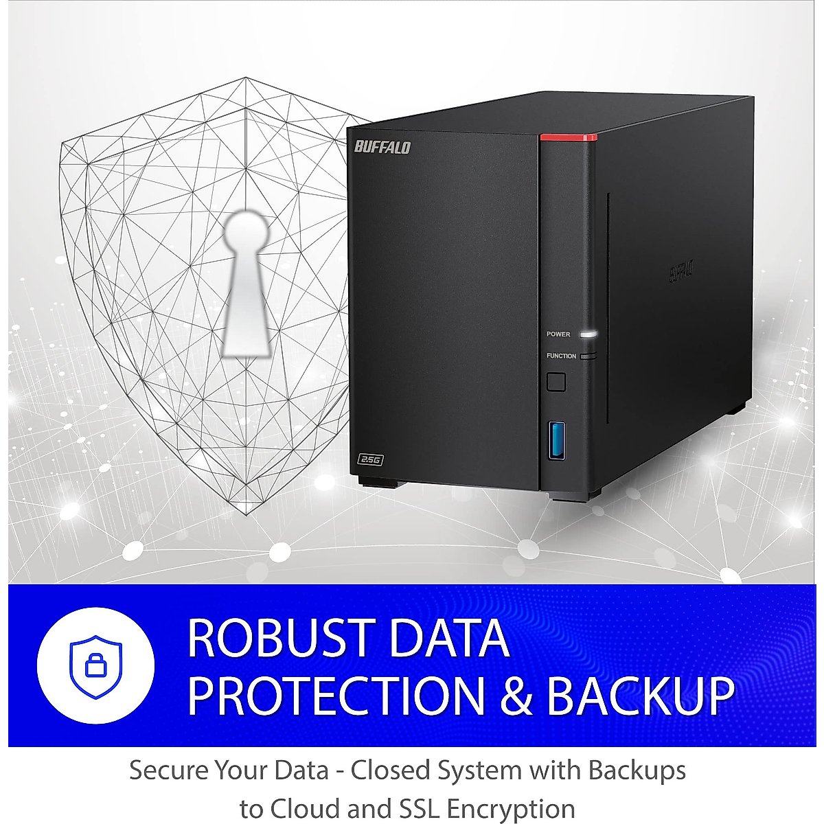 BUFFALO LinkStation 720 4TB 2-Bay Home Office Private Cloud Data Storage with Hard Drives Included/Computer Network Attached Storage/NAS Storage/Network Storage/Media Server/File Server