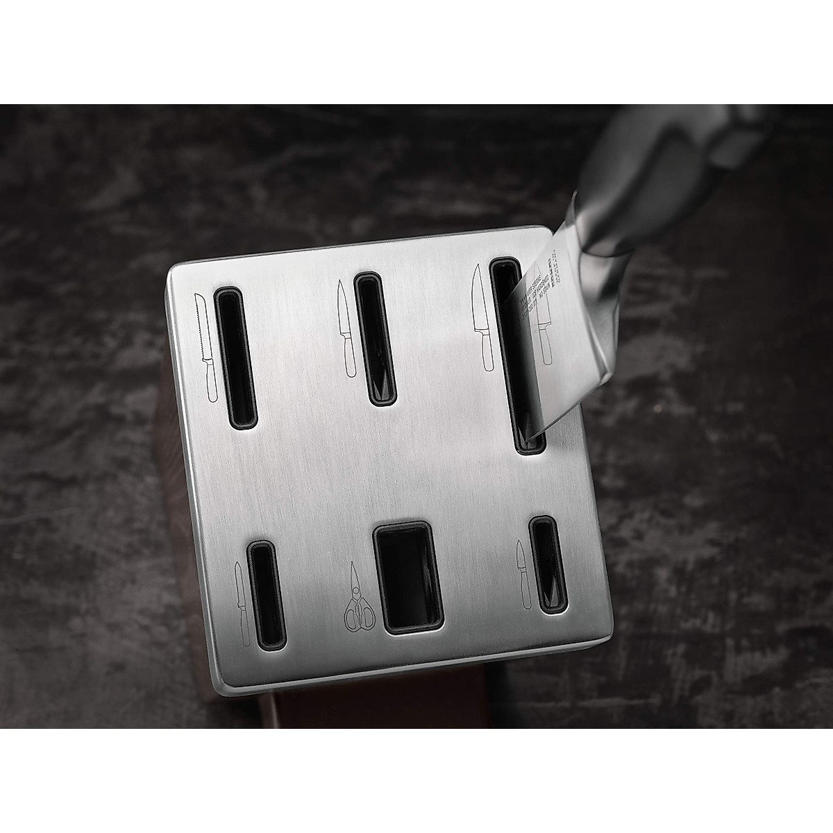 ZWILLING Self-Sharpening Knife Block, 7 Piece, Stainless Steel, White