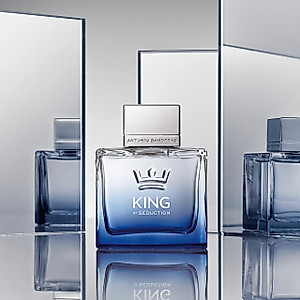 Banderas Antonio Perfumes - King of Seduction - Eau de Toilette Spray for Men - Long Lasting - Masculine, Intense and Energetic Fragrance - Bergamot, Apple and Amber notes - 6.8 Fl Oz