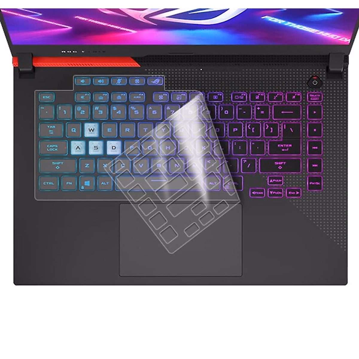 Keyboard Skin Compatible for 2021 ASUS ROG Strix G15 Gaming Laptop 15.6" G513QM G513QR G513QR-ES96 G513IH, 2022 ASUS ROG Strix G533Z G513R Series [Not Compatible for 2020 ASUS ROG Strix G15] (Clear)