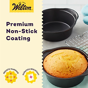 Wilton Perfect Results Premium 6-inch Non-Stick Round Cake Pan Set, 2-Piece, Steel
