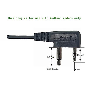 Two Way Radio Headset Noise Canceling Transparent Security Earphones Works with Midland Walkie Talkie GMRS/FRS Radios with PTT/VOX – Pair (YC001)