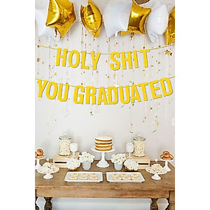 Yasmart Life Graduation Decorations Class of 2024 Pre-Strung Glitter Congrats Grad Graduation Congratulation Banner Decor