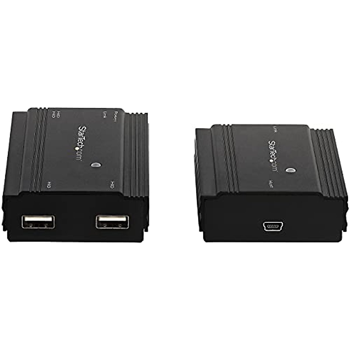 StarTech.com 4-Port USB 2.0 Extender Hub Over Single CAT5e/CAT6 Ethernet Cable (RJ45) - 330ft (100m) - USB Extender Hub Adapter Kit - Metal Housing - Externally Powered - 480 Mbps, TAA