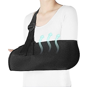 QIANMEI Fixed elbow brace Arm Sling for Shoulder Injury, Women and Men, Rotator Cuff Torn, Wrist and Elbow Surgery, for Dislocation,Sprains and Strains (Size : L)