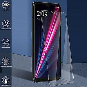 Orzero (4 Pack) Compatible for T-Mobile Revvl 6 Pro 5G Tempered Glass Screen Protector, 2.5D Arc Edges 9H HD Bubble-Free (Lifetime Replacement)
