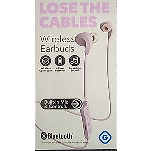 Pink Bluetooth Wireless Earbuds