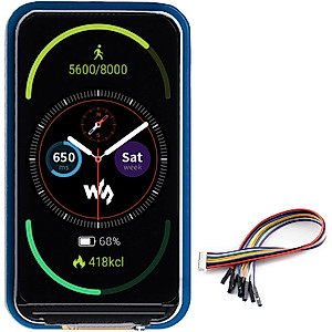 waveshare 1.47inch LCD Display Module for Raspberry Pi, Arduino, STM32, 172x320 Pixels, IPS Screen, 262K RGB Colors, Rounded Corners, 4-Wire SPI Interface, 3.3V / 5V