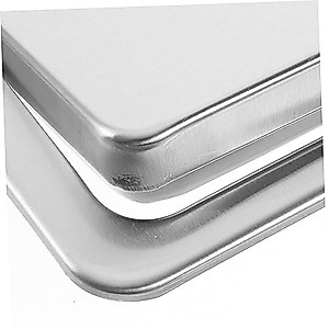 PAMINGONO Trash Lid Recessed Trash Bin Tectangjer Recessed Counter Top Cover Bathroom Tabletop Trash Recessed Lid Grooments Trash Bin Lid Only Hanging Garbage Bin 430 Stainless Steel Silver