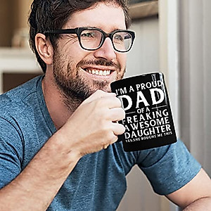 Dad Birthday Gifts From Daughter Dad Gifts From Kids 11oz Best Dad Coffee Mug Happy Bday Christmas Holiday Presents For Father Dad In Law Bonus Dad Step Dad Men Black Cup Gift Set With Keychain