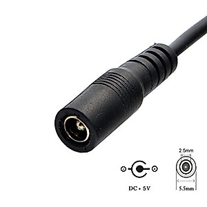 cablecc USB 3.1 Type C USB-C to DC 5.5 2.5mm Power Jack Extension Charge Cable for Air Pro 10cm