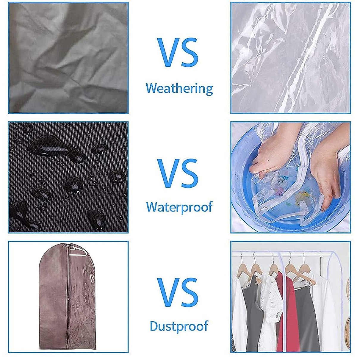 71" L Clear Garment Rack Cover, Clothing Rack Covers, Adult Kids Clothes Protector with 2 Durable Zipper,Waterproof Wardrobe Cover, Dustproof Hanging Clothes Rack Cover, Foldable(L:71x20x52 inch)