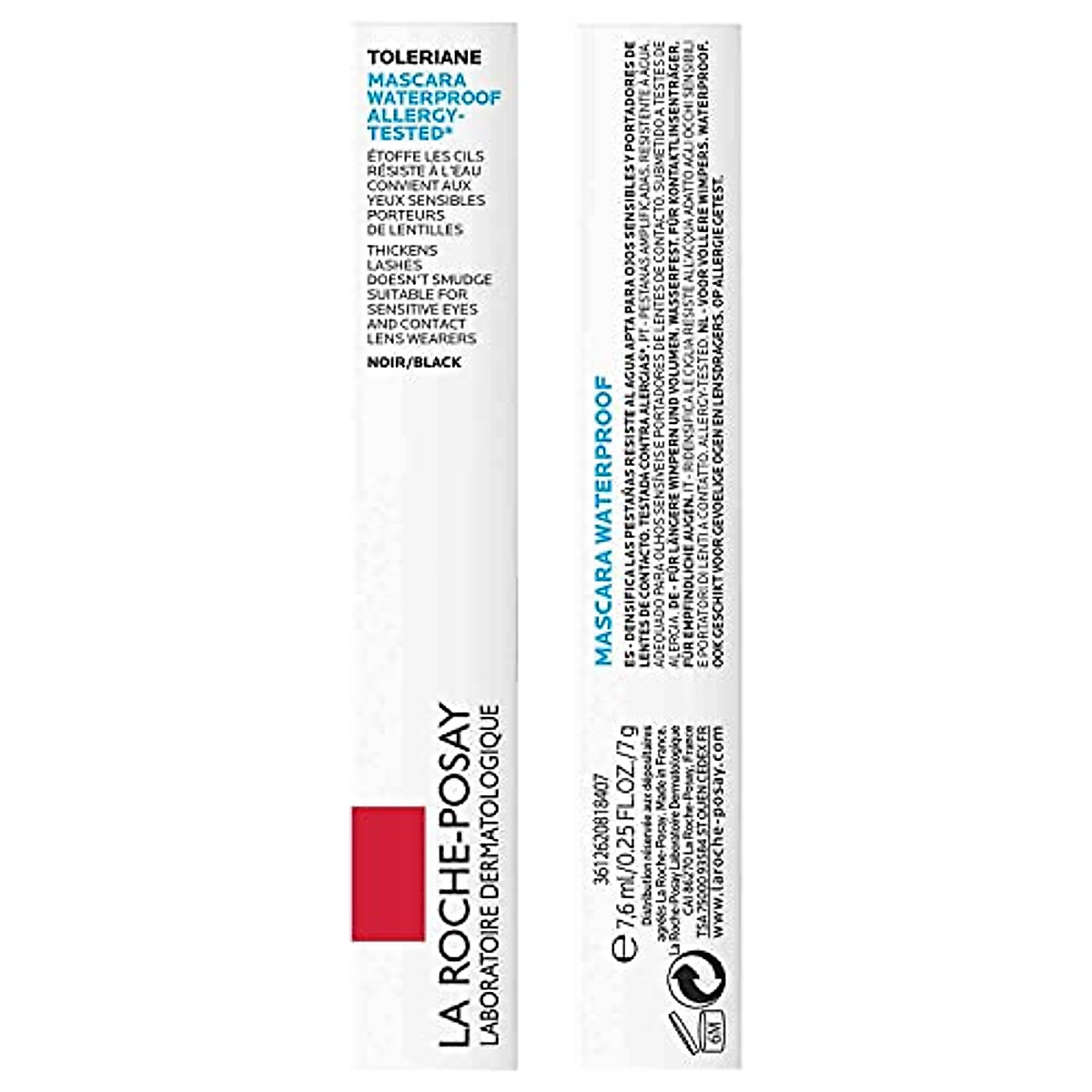 La Roche-Posay Toleriane Waterproof Mascara, Long-Lasting Volume and Length, Allergy-tested, Safe For Sensitive Skin, Black