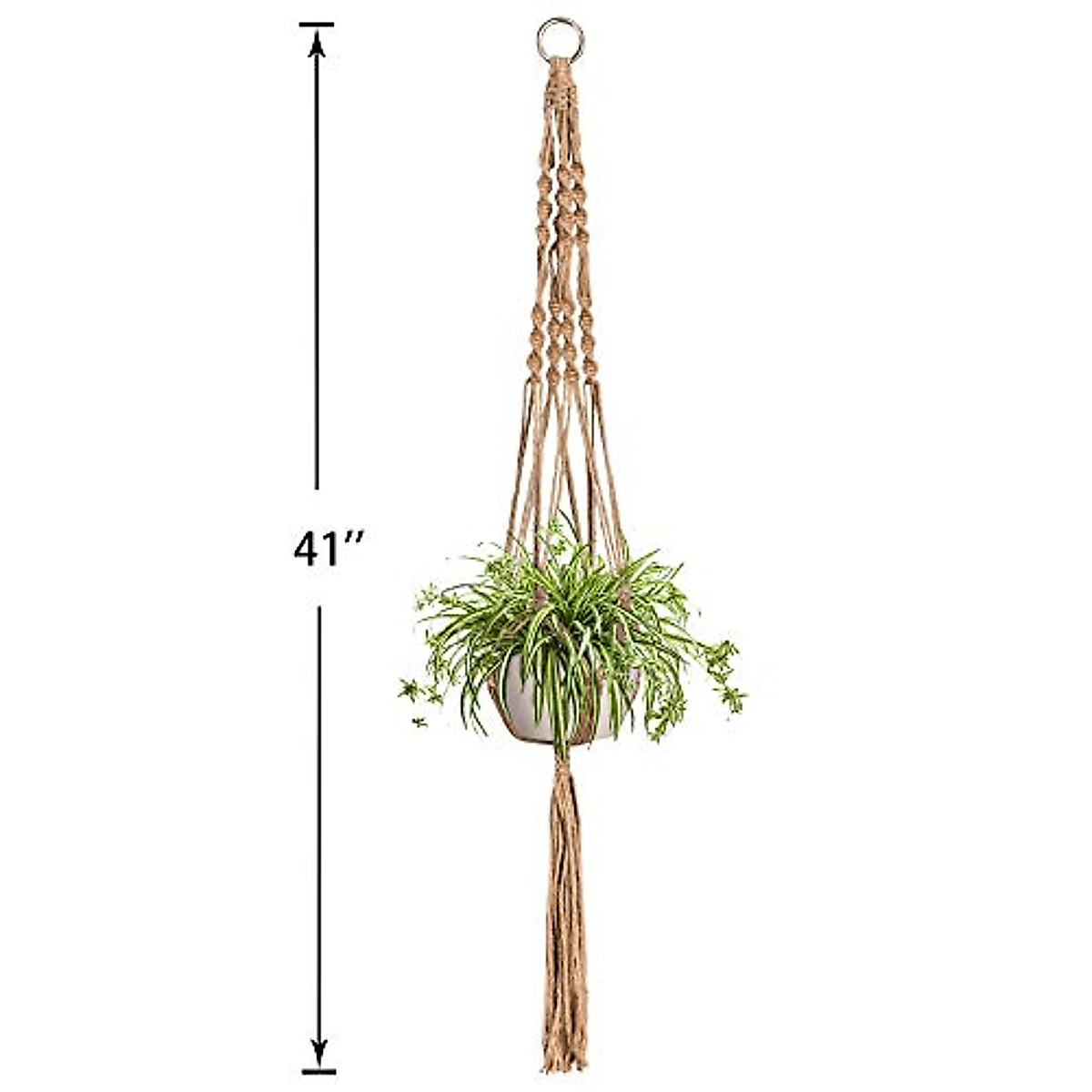 TIMEYARD Macrame Plant Hangers Set of 3 - Handmade Indoor Outdoor Hanging Planter Plant Holder - Modern Boho Home Decor