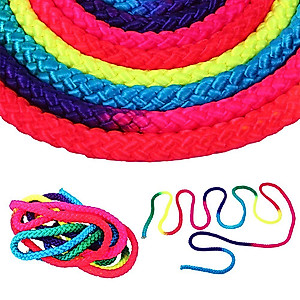 Alomejor Gymnastics Rope Rainbow Color Rhythmic Gymnastics Rope Solid Competition Arts Training Rope