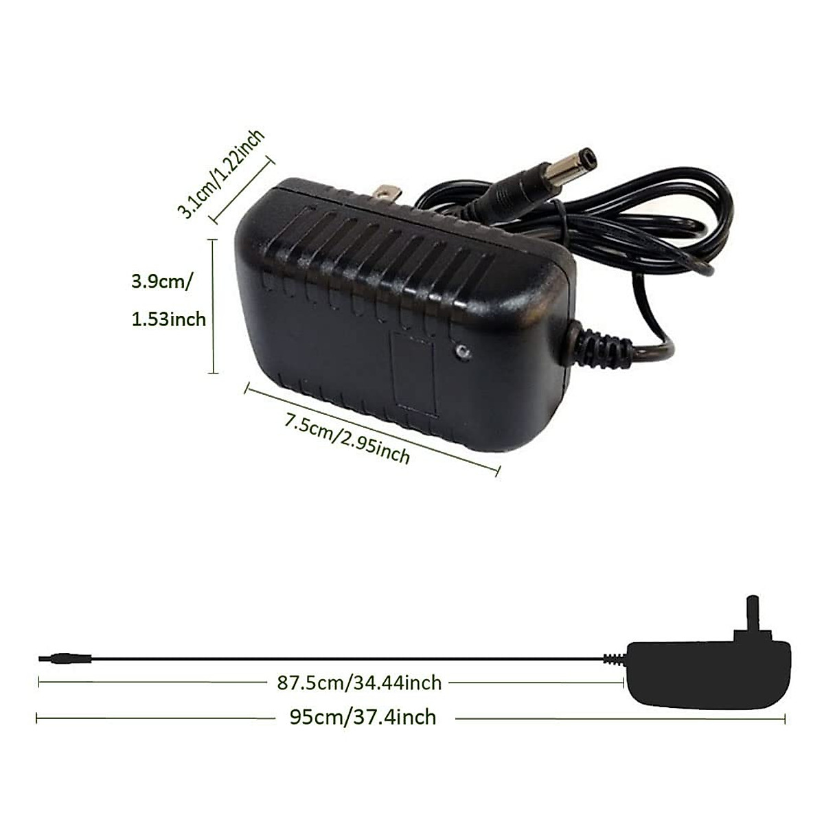 NC 9V 2000mA Power Supply 100-240V AC to 9Volt DC 2A Switching Supply Power Adapter 5.5 X2.52.1mm US Plug AC Adapter Transformer Wall Adapter, Black