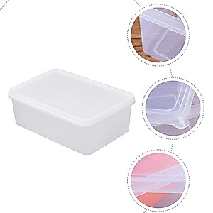 Cabilock Fridge Boxes 6Pcs 0.5L Convenient Food Storage Containers with Lids Daily Use Freezer Boxes Food Meal Prep Containers Lightweight Reusable