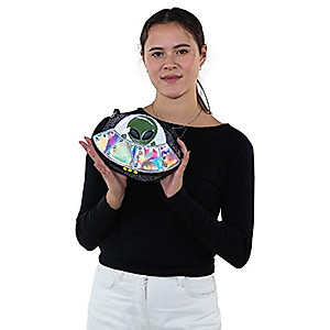 Sleepyville Critters UFO Alien Spaceship Crossbody Bag Purse