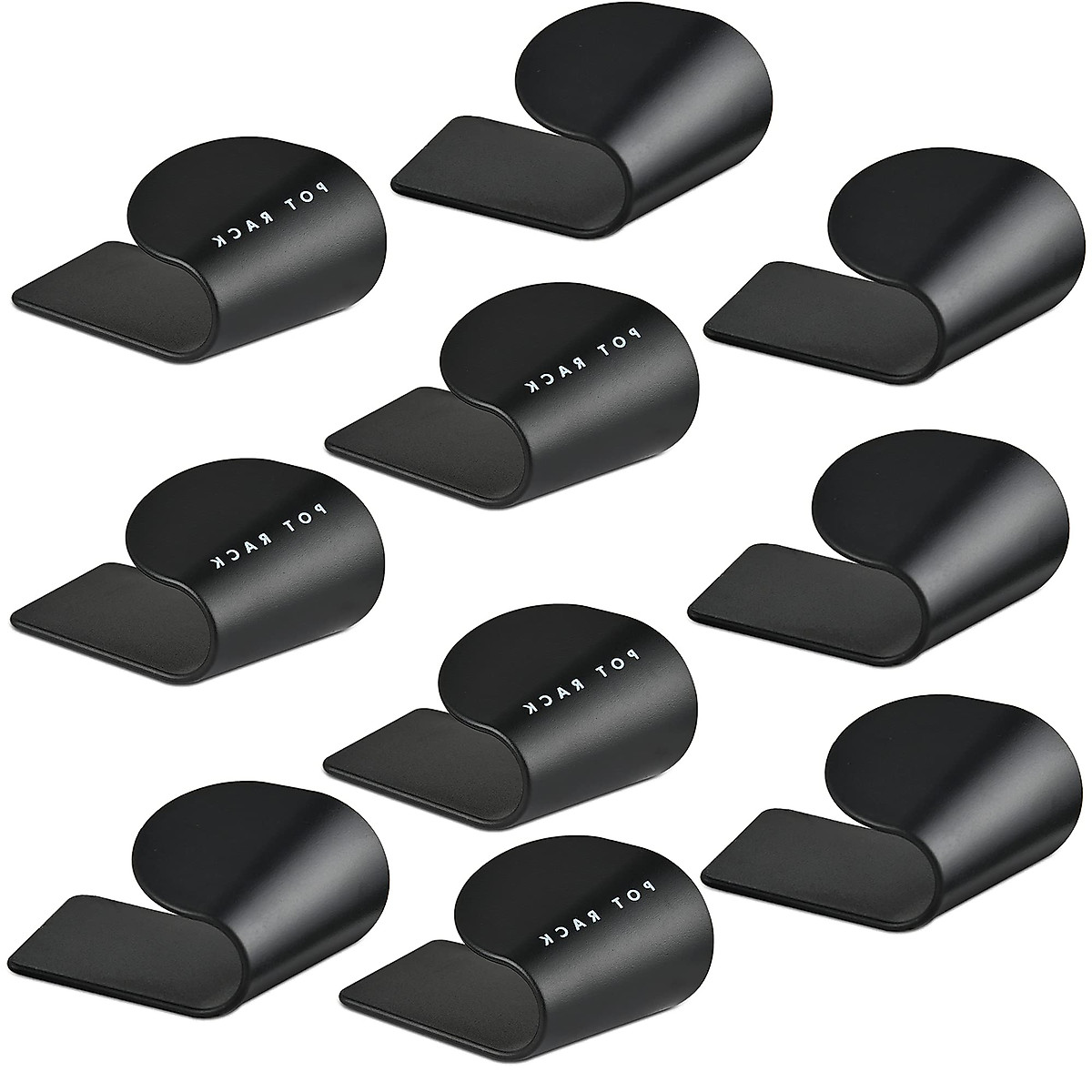 Worldity Wall Mount Pot Lid Holder, 5 Pairs Pot Lid Organizers for Cabinet Door, Adjustable Pot Lid Holder, Cabinet Door Organizer Pot Hangers for Kitchen Wall Mount(Black)