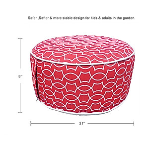 Inflatable Ottoman footrest Stool with Portable air Pump and Storage Bag or Pouch Used for Outdoor or Indoor Travel Portable Camping Backyard Patio Garden Home Yoga footrest Stool (Grey)