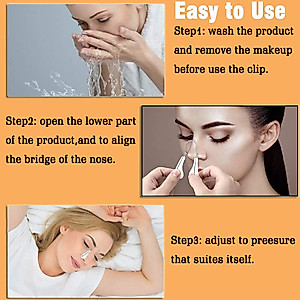 AMIJEAL Nose Shaper Clip Nose Up Lifting Clip Pain-Free Soft Silicone Nose Slimmer Device Nose Bridge Straightener Corrector Beauty Tool(Unisex)