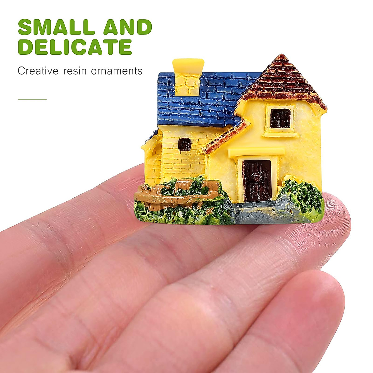 TINKSKY 4pcs Miniature Dollhouse Bonsai Craft Garden Resin Landscape DIY Villa Decor, Birthday Gift for Children