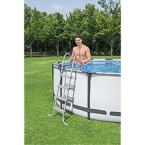 Bestway Flowclear Above Ground Swimming Pool Ladder 48" | Corrosion-Resistant Metal Frame