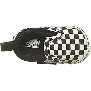 Vans, Infant Slip-On V Crib Sneakers (1, Black/True White Checkerboard)