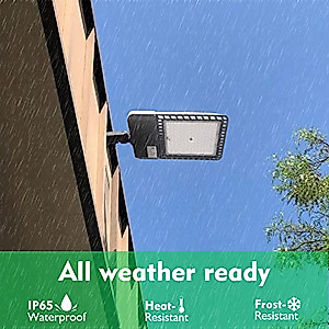 bulbeats 320W LED Parking Lot Light (44800lm Eqv 1200W HPS) SlipFitter Mount LED Pole Light, Dusk to Dawn IP65 Parking Lot Lights Commercia Energy Saving Upto 2400KW*2/Y(5Hrs/Day)-2Pack