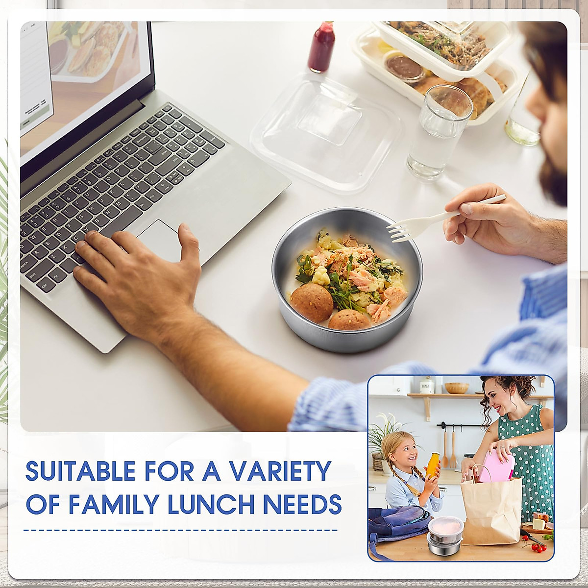 Yiyiring 16 Pack 9 oz Stainless Steel Container Stainless Steel Snack Containers with Lids Metal Food Storage Containers Leak Proof Metal Lunch Box