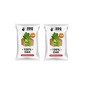 BBQPelletsOnline 100% Oak All Natural Amish-Made BBQ Pellets - 40 Pounds Perfect for Pellet Smokers, Any Outdoor Grill or Pizza Oven | Hot and Strong Smokey Flavor