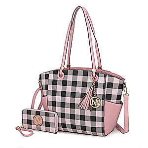 MKF Collection Shoulder Bag for Women, Vegan Leather Top-Handle Crossbody Purse Tote Satchel Handbag