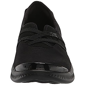 BZees Womens Niche II Ballet Flat Black Metallic 6 M