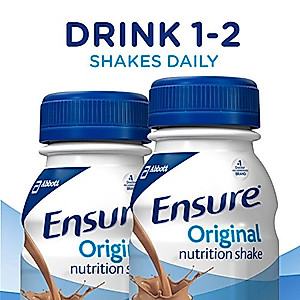 Ensure Original Nutrition Shake with 9 Grams of Protein, Meal Replacement Shakes, Milk Chocolate, 8 fl oz (Pack of 16)