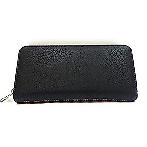 HW Extra Bling Rhinestone Western Zipper Wallet Black (USA)