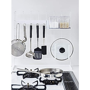 Yamazaki Home Grid Panel Organizer and Accessories-Wall Storage Decor, One Size, White