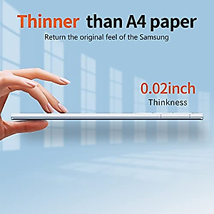 Purluct Slim for Samsung Galaxy S23 Ultra Case,Paper-Thin Matte Finish Skin Back [Anti-Fingerprints& Non Yellowing] Ultra Protective Cover with Camera Protection for Men 6.8 Inch (Frosted Clear)