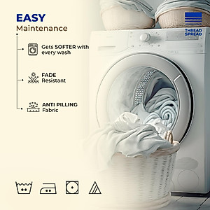 THREAD SPREAD 100% Egyptian Cotton Sheets Full Size - 600 Thread Count White Sheet, 4 PC 16" Deep Pocket Full Size Sheets Sets, High Thread Count Soft Cooling Sateen Weave Cotton Hotel Luxury Sheets