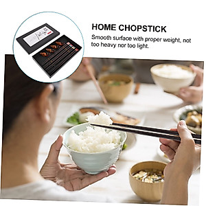 Luxshiny 1 set Camping Japanese Bamboo Chopsticks Wood Classic Gift Rest and Sticks for with Home Cutlery Natural Holder Reusable Style Safe Noodles Chop Practical Wooden Tableware Fish