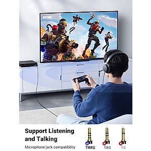 UGREEN USB to Audio Jack USB External Sound Card 3.5mm Audio Adapter 2 in 1 USB A to Aux TRRS Headphone Adapter Microphone Stereo Jack Aluminum Compatible with PS5 PC Windows Mac Linux Laptop Desktop